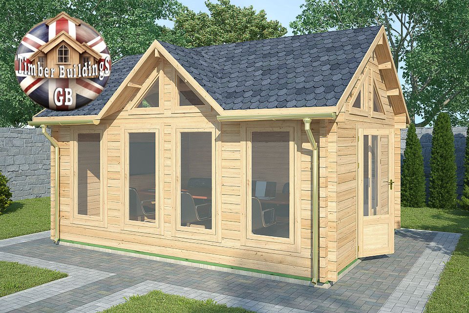 Clock House Log Cabin Springthorpe 5m x 4m / 16.4ft x 13.12ft ...